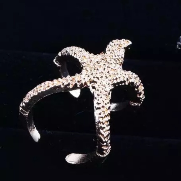 Jewelry | Starfish Star Fish Ring Adjustable Statement Ring | Poshmark
